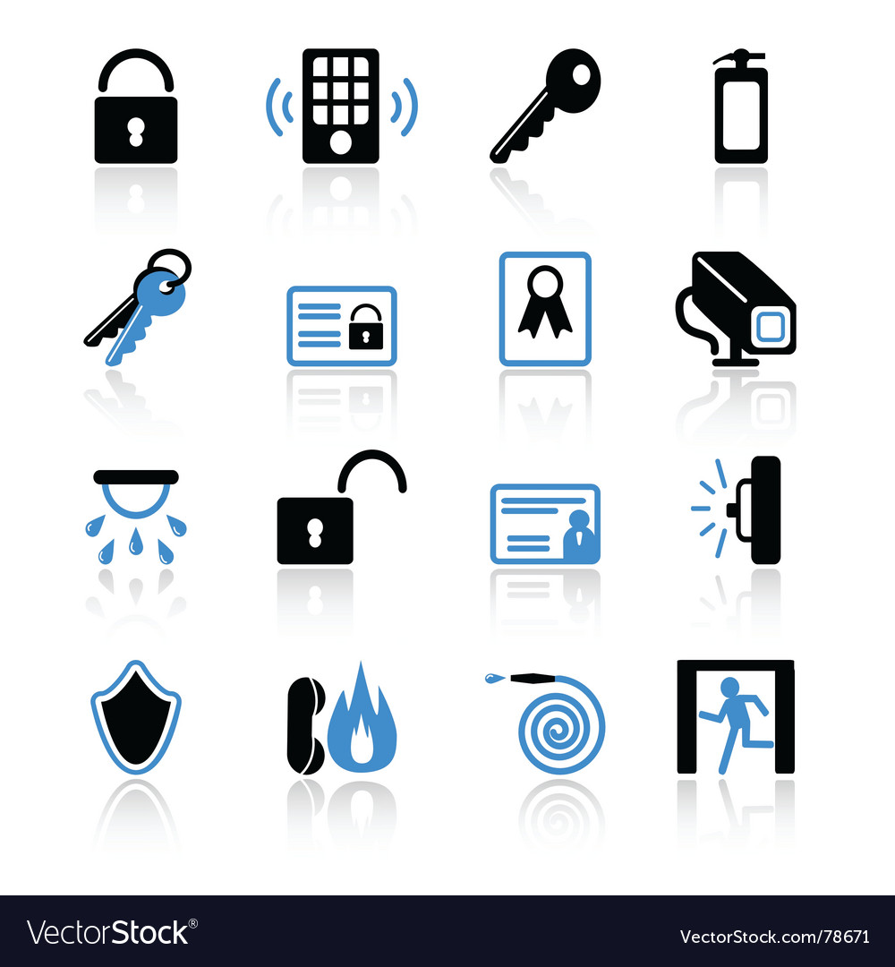 Security icons Royalty Free Vector Image - VectorStock
