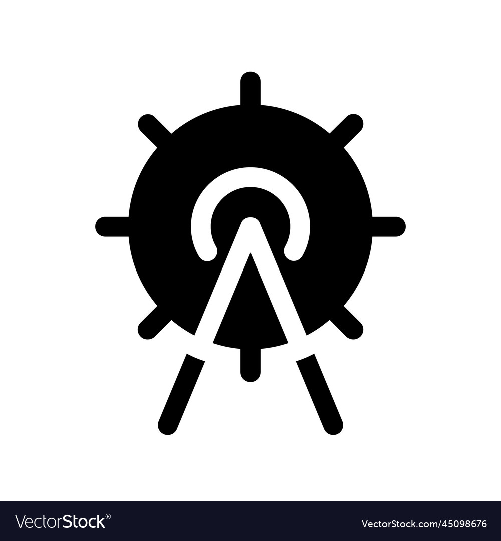 Amusement park location black glyph ui icon Vector Image