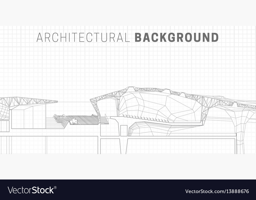 Architectural horizontal background Royalty Free Vector