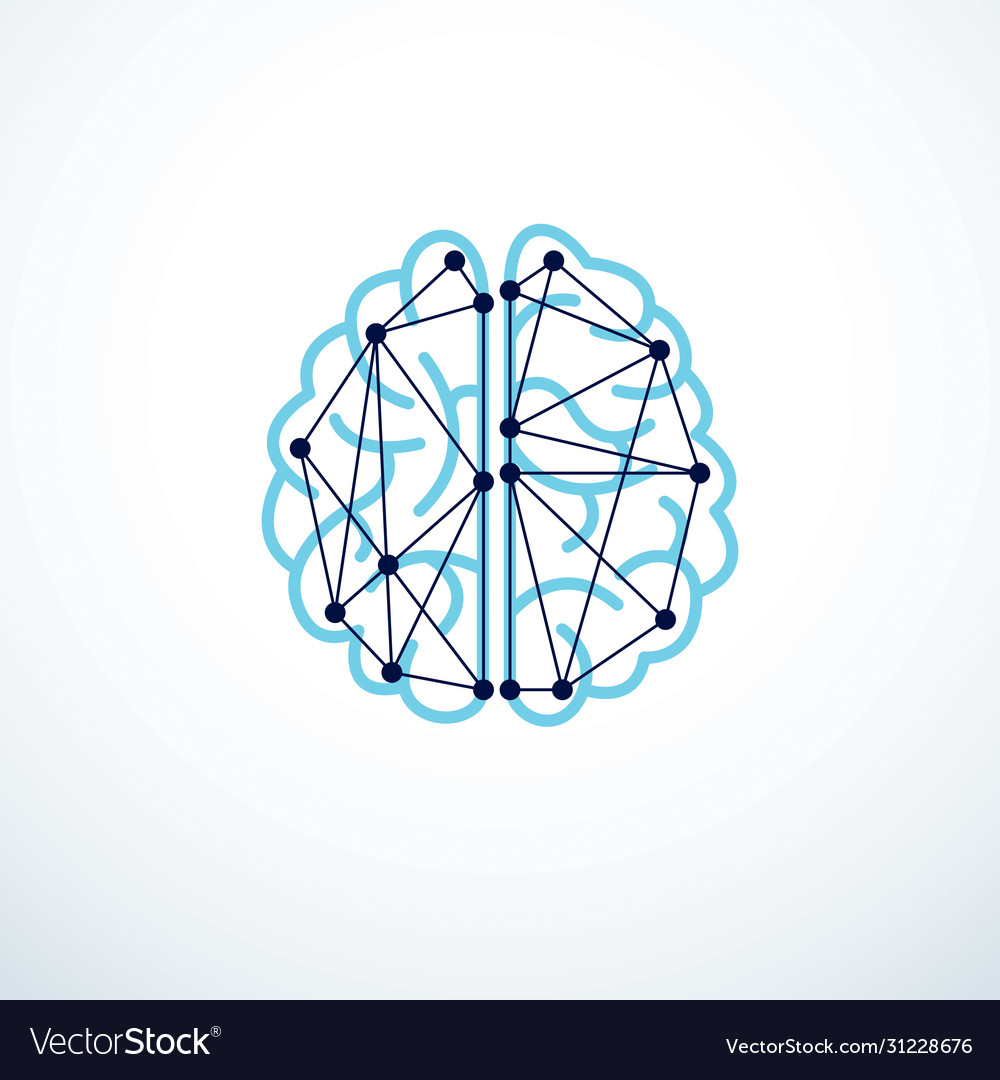 Artificial intelligence concept logo design Vector Image