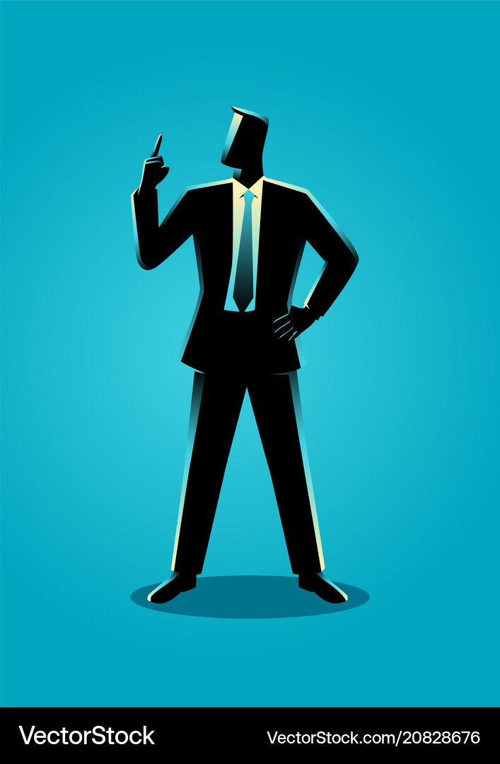 Businessman with a finger pointed up Royalty Free Vector