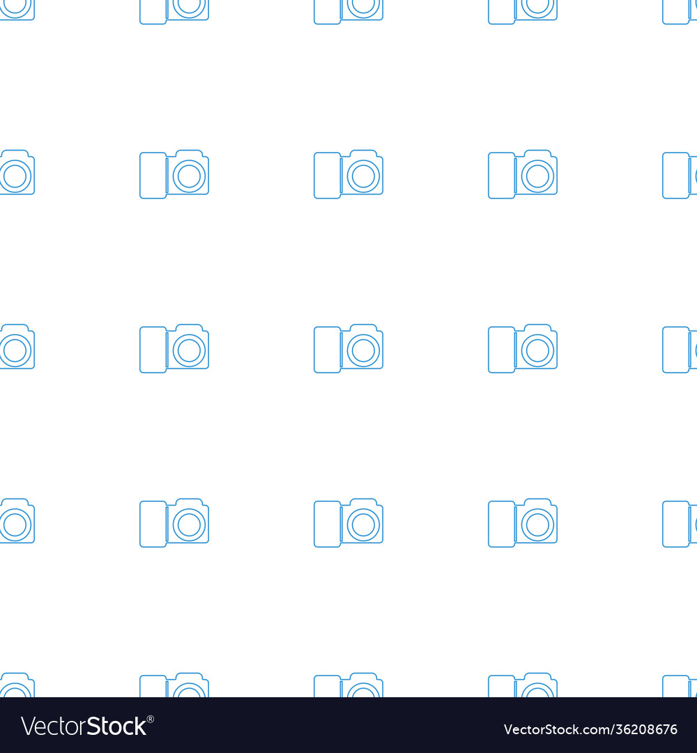 Camera icon pattern seamless white background Vector Image
