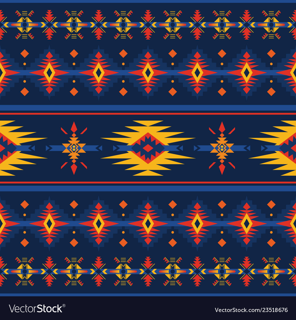 Colorful aztec seamless pattern ethnic geometric Vector Image