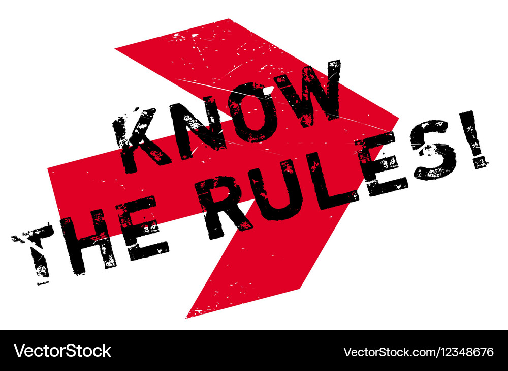 Know the rules stamp Royalty Free Vector Image