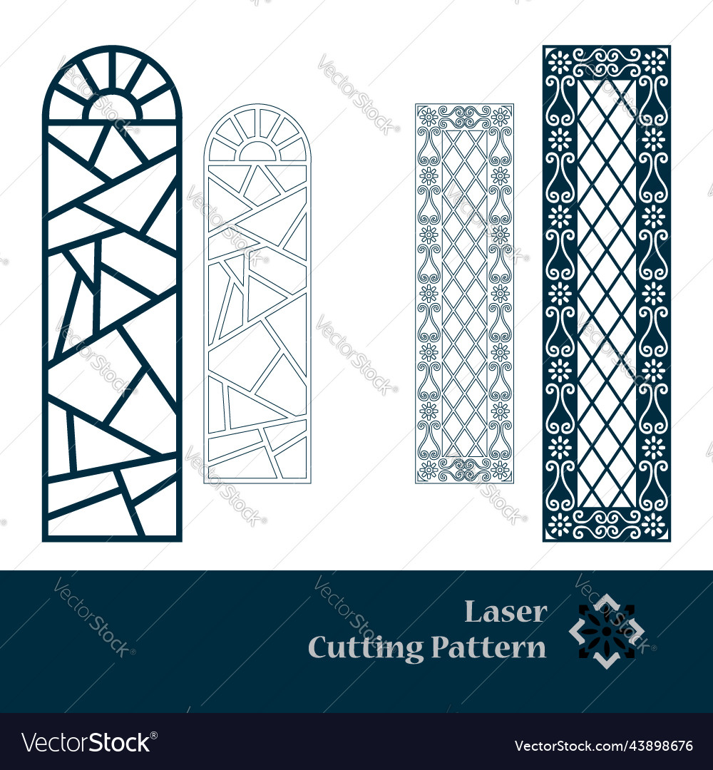 Laser and cnc cut pattern Royalty Free Vector Image