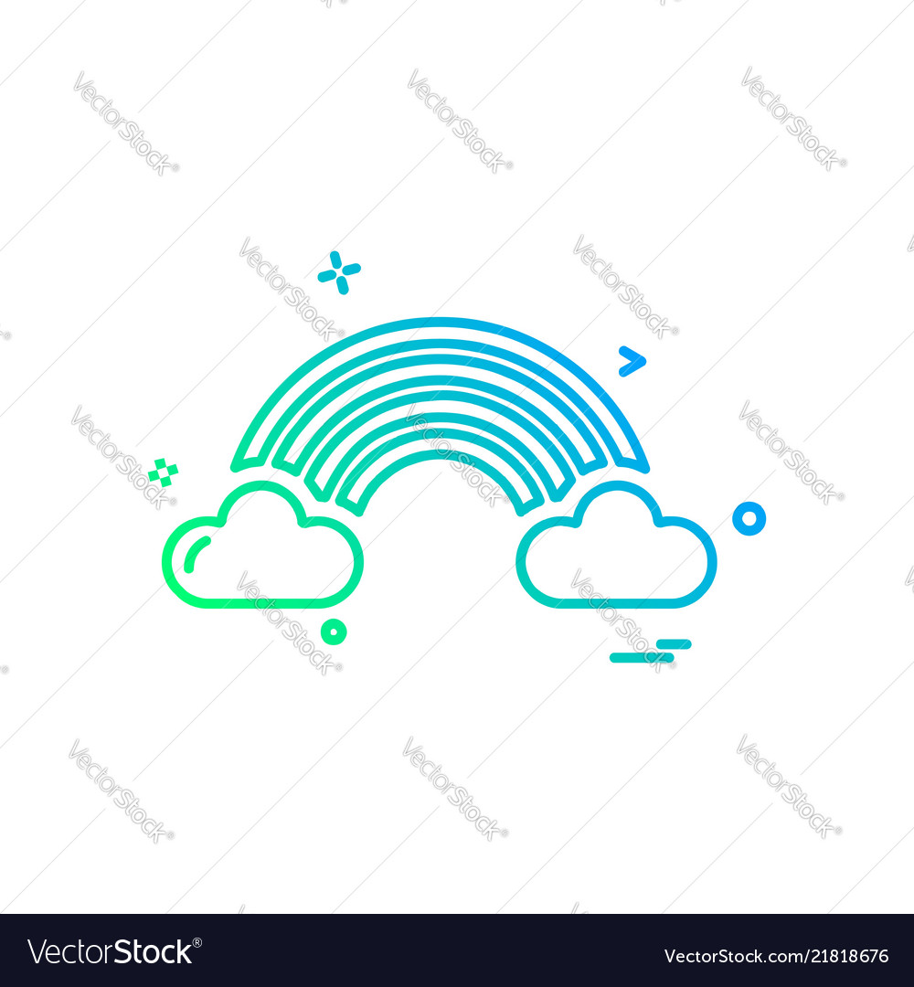 Rainbow icon design Royalty Free Vector Image - VectorStock