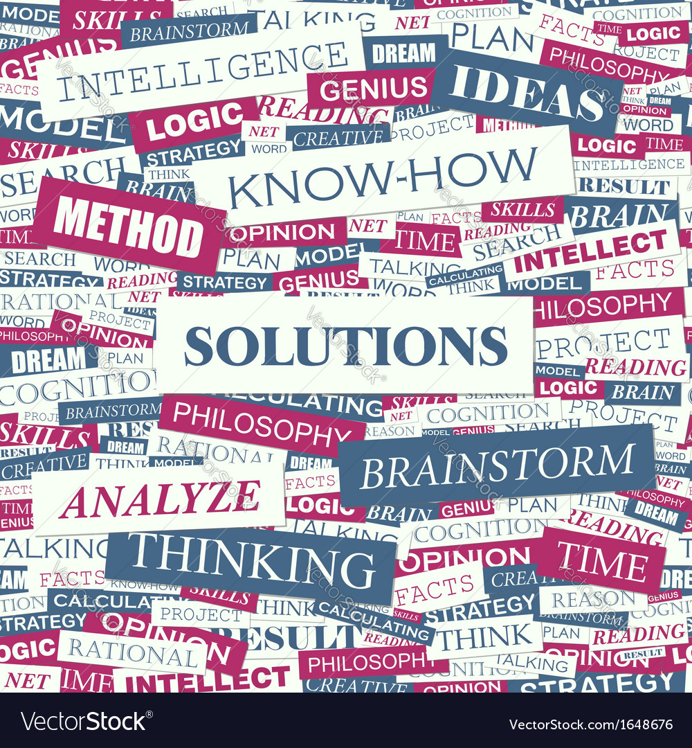 Solutions Royalty Free Vector Image - VectorStock