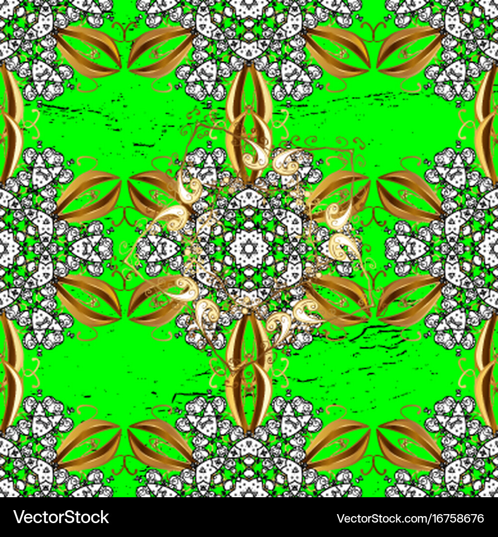 White pattern green and white background with Vector Image