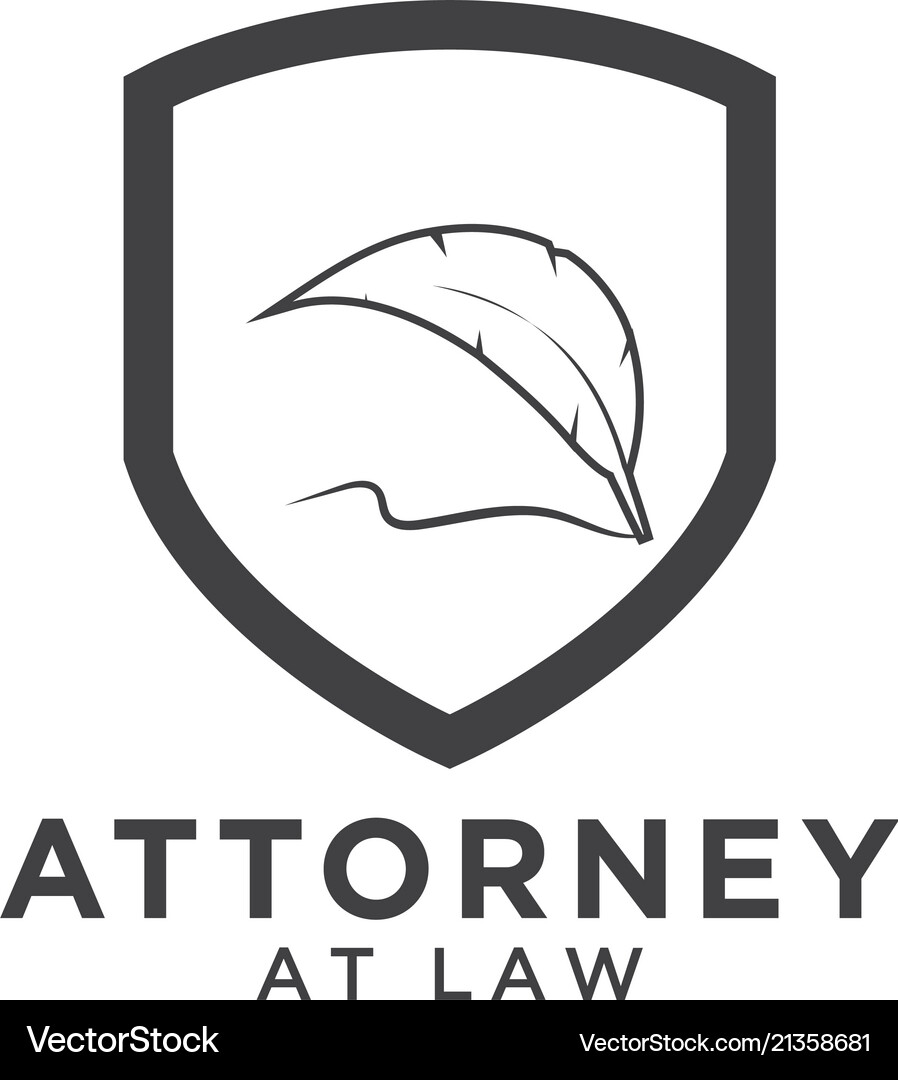 Attorney at law logo template Royalty Free Vector Image
