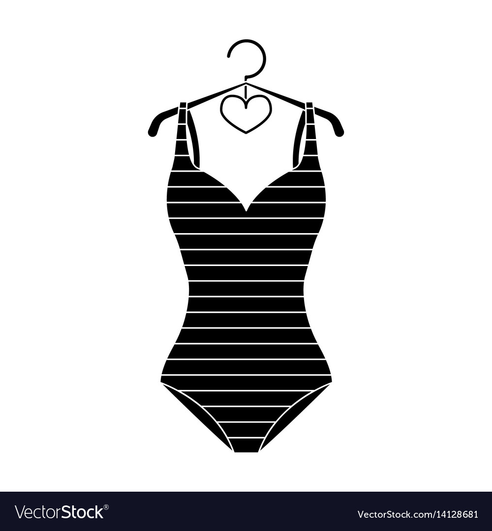 Bright striped swimsuit in the colors Royalty Free Vector