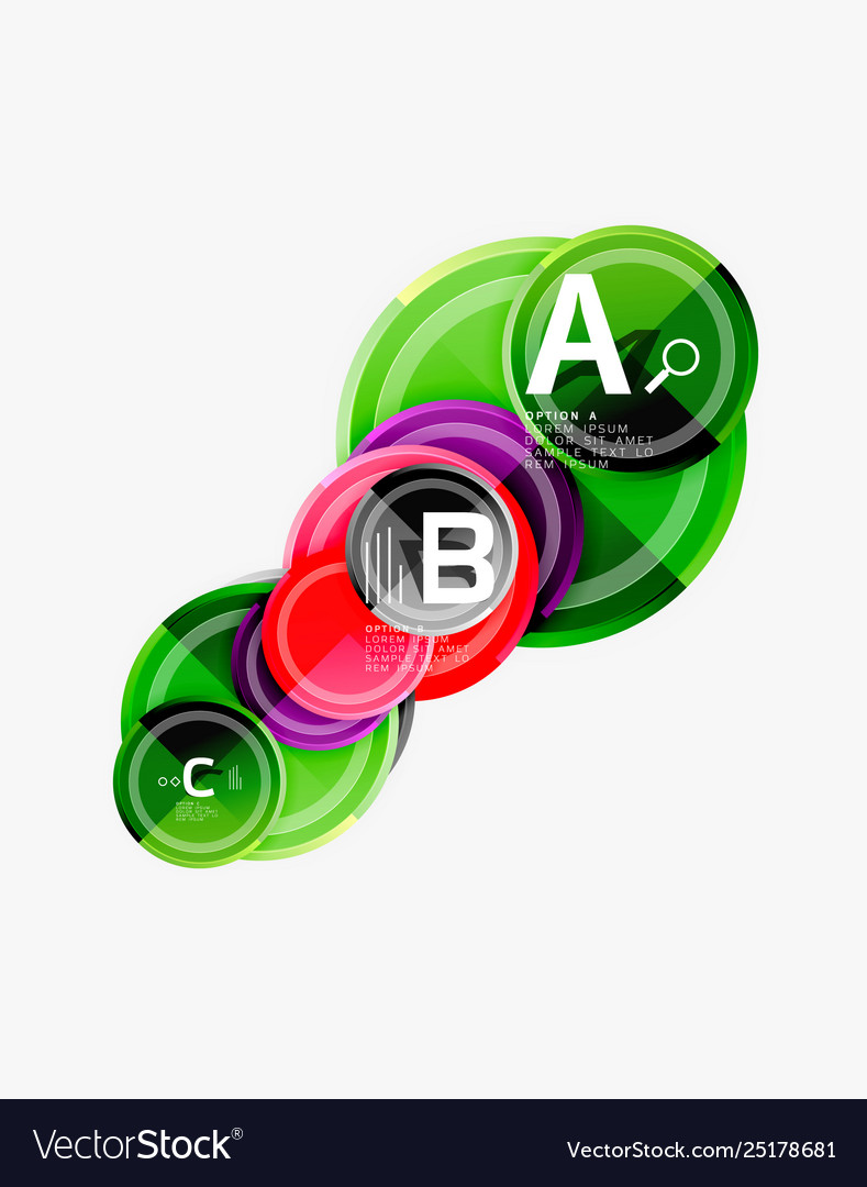 Circular pattern abstract circles composition Vector Image