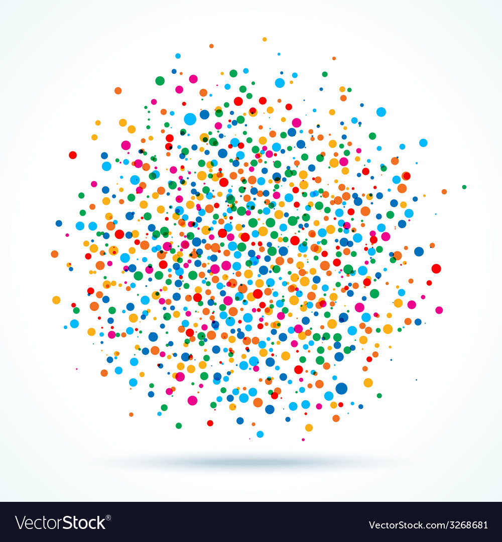 Colorful abstract blot dots Royalty Free Vector Image
