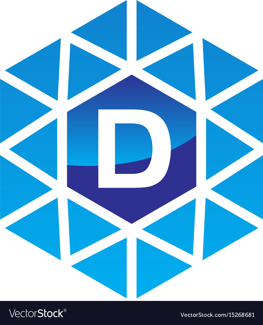 Diamond initial d Royalty Free Vector Image - VectorStock