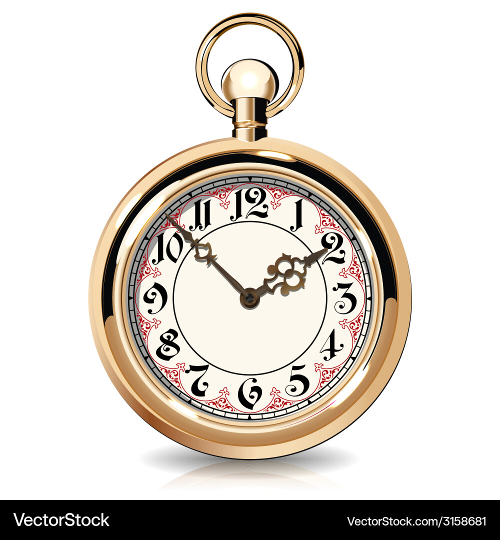 Gold vintage watches Royalty Free Vector Image