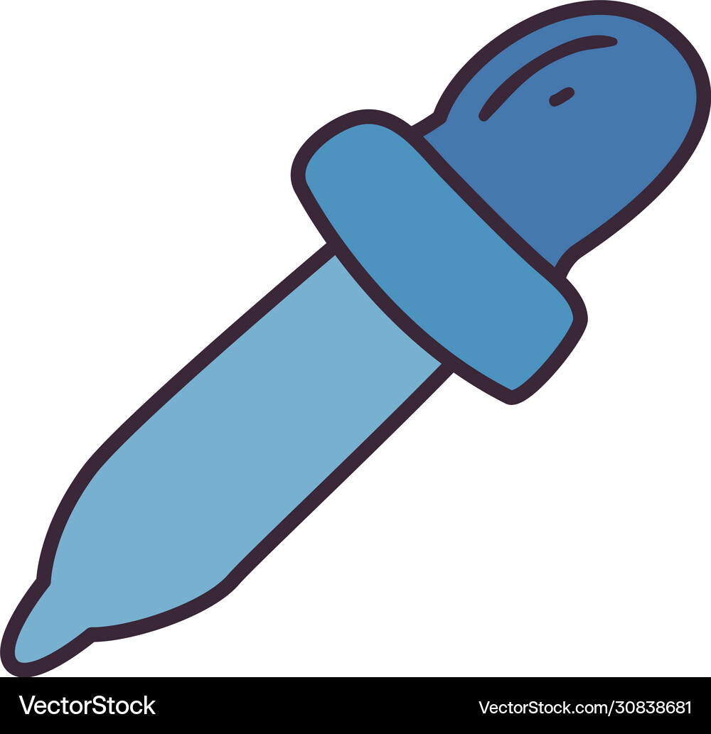 Isolated chemistry dropper fill style icon Vector Image