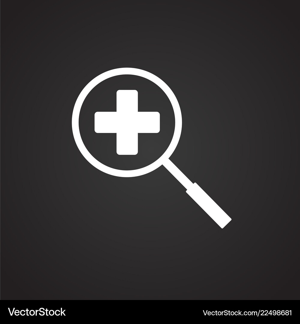 Medical search on black background Royalty Free Vector Image