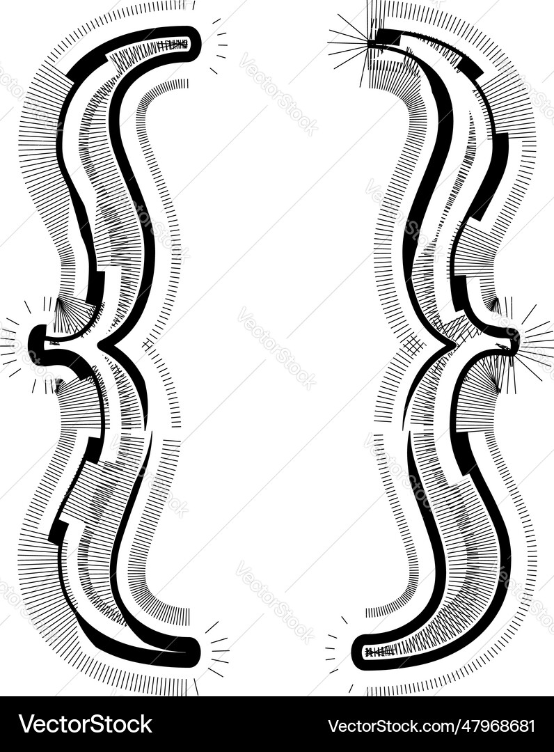 Modern abstract striped design symbol with lines Vector Image