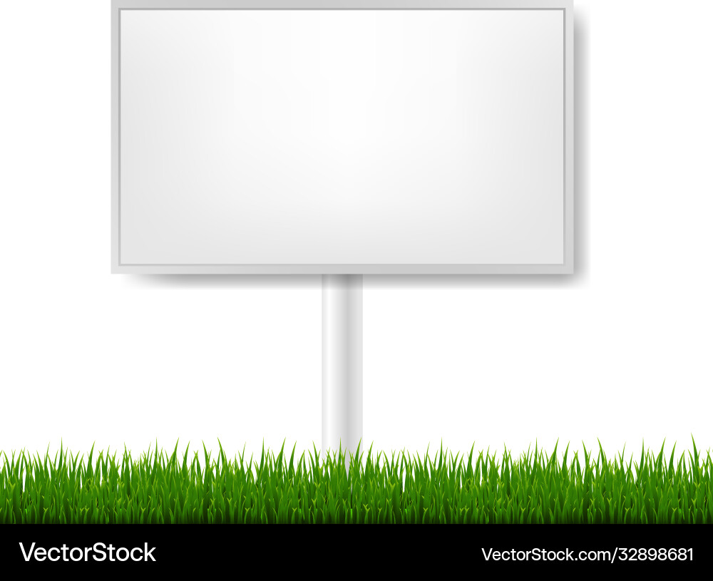 Outdoor advertising display with white background Vector Image