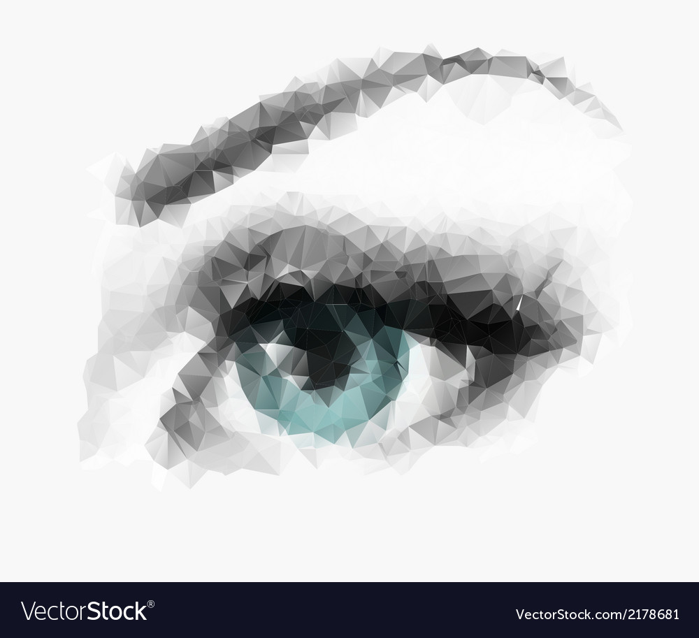 Polygonal eye Royalty Free Vector Image - VectorStock