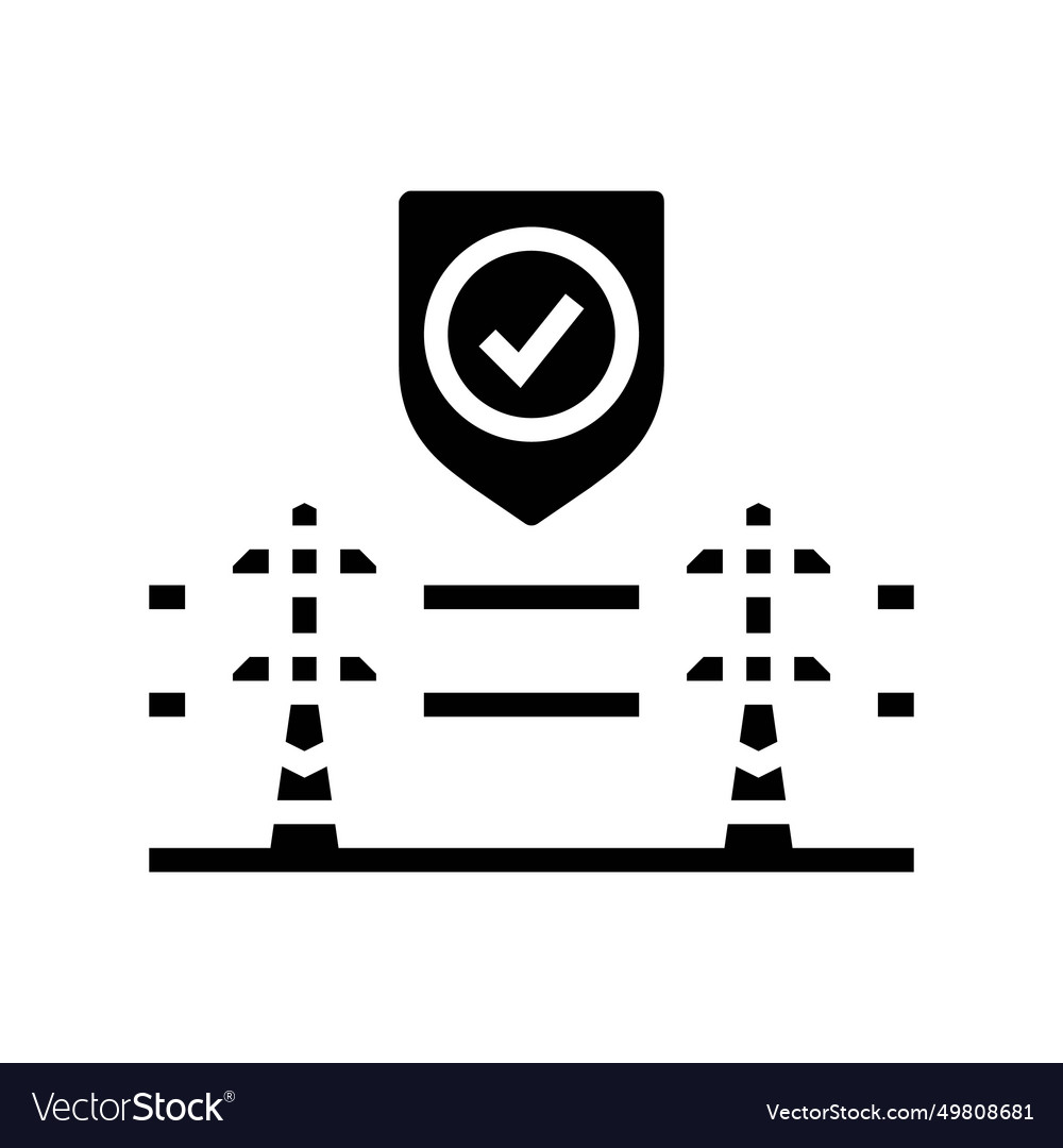 Reliability electric grid glyph icon Royalty Free Vector Reliability electric grid glyph icon Royalty Free Vector