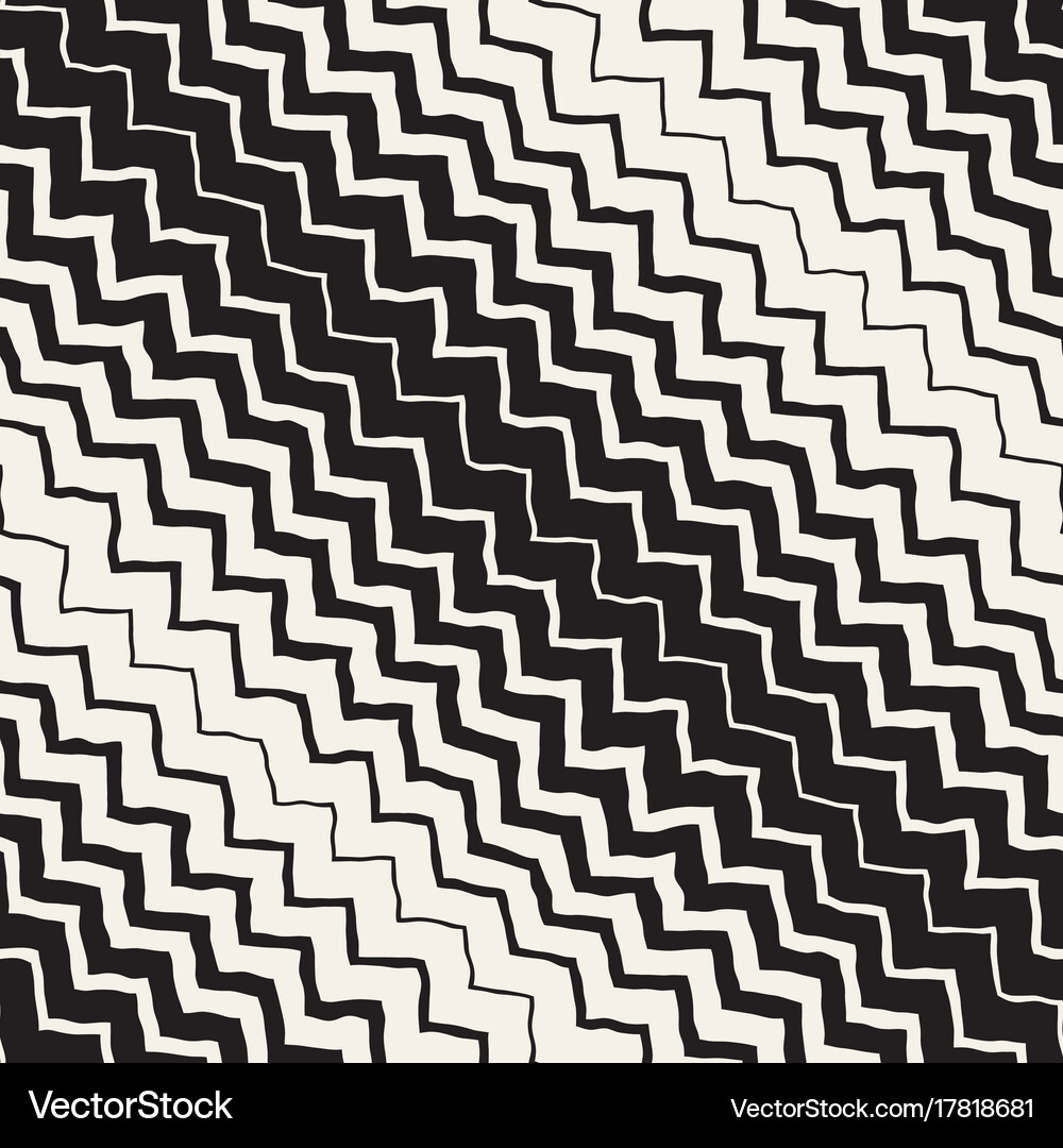 Seamless wavy hand drawn stripes pattern Vector Image
