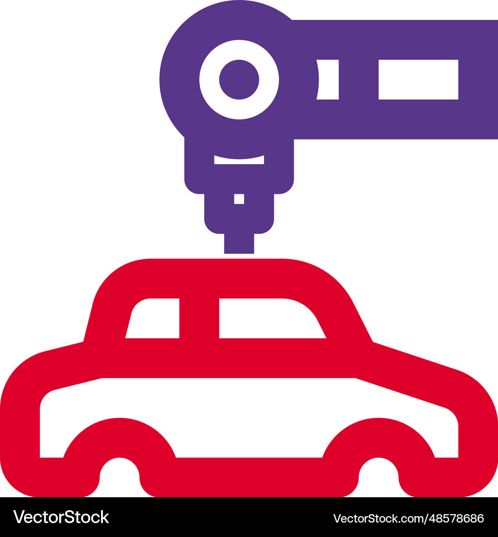 Car assembly manufacturing process of automobile Vector Image
