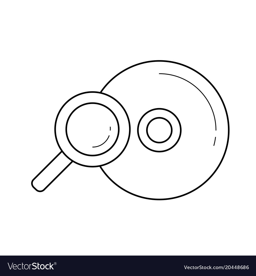 Compact disk line icon Royalty Free Vector Image
