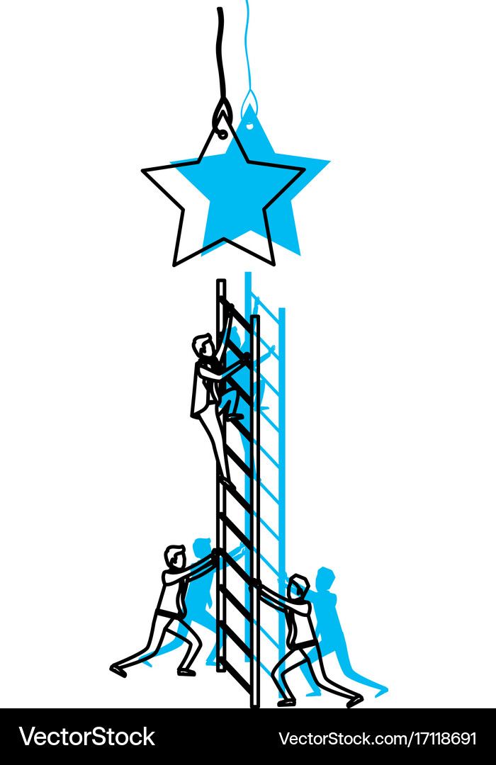 Businessman Reaching for Success Royalty Free Vector Image