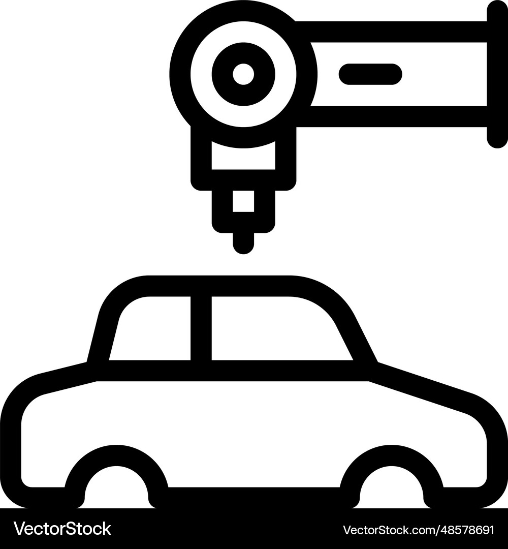 Car assembly manufacturing process of automobile Vector Image