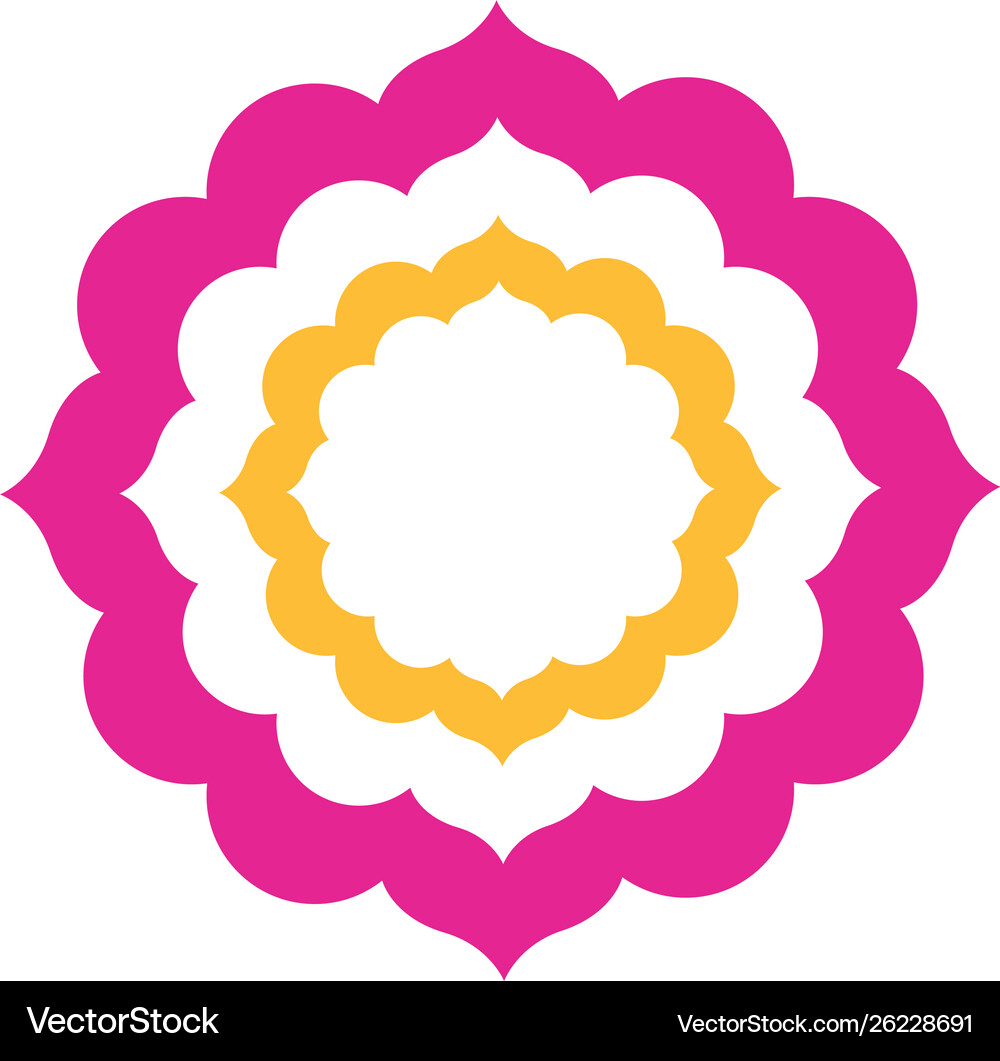Colorful flower india icon Royalty Free Vector Image