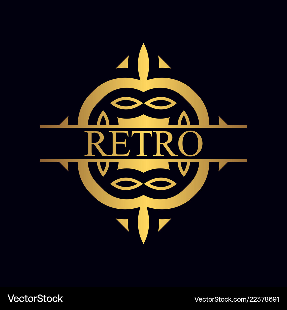 Elegant Royal Flourish Logo Royalty Free Vector Image