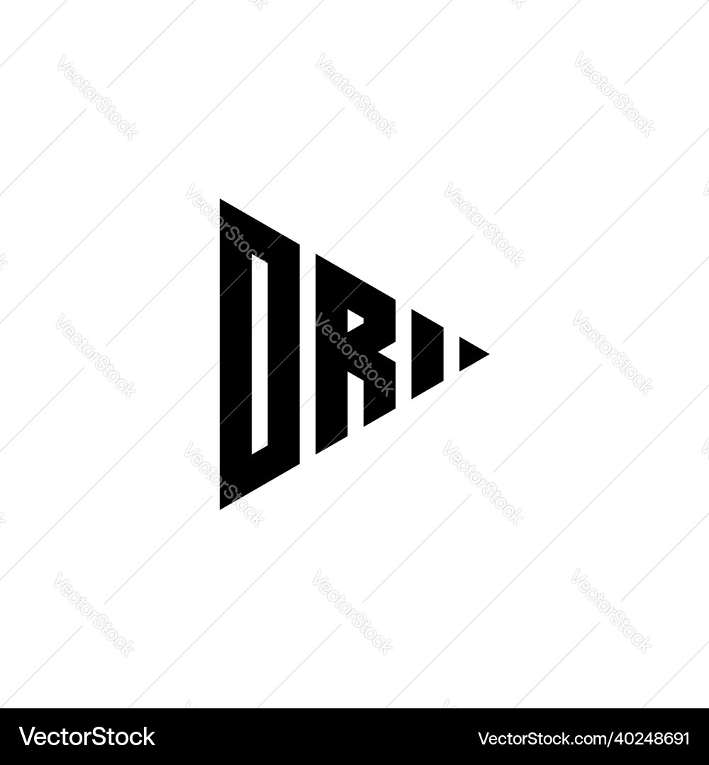 Logo Monogram Triangle Shape Play Button Royalty Free Vector