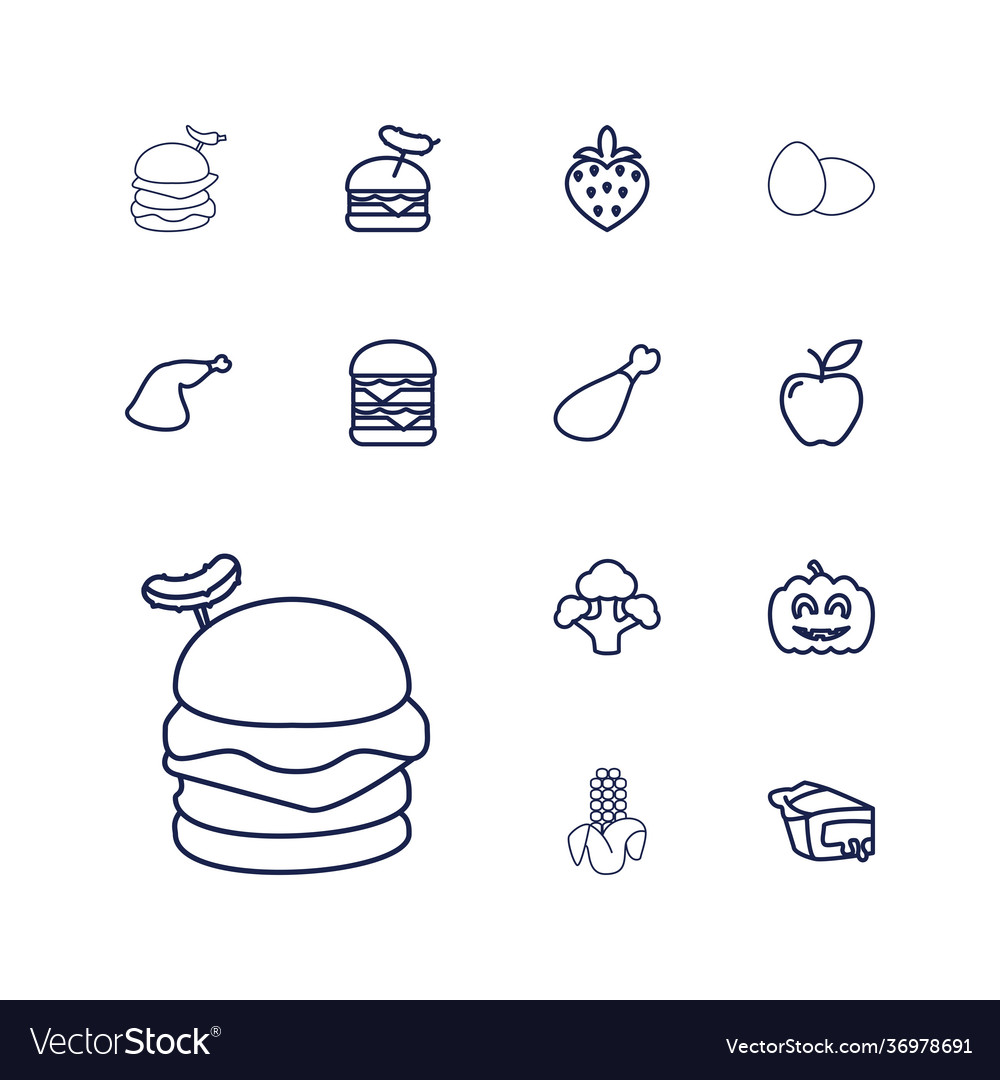 Nutrition icons Royalty Free Vector Image - VectorStock