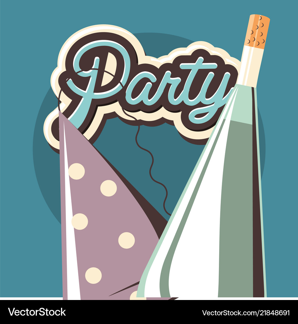 Party hat design Royalty Free Vector Image - VectorStock