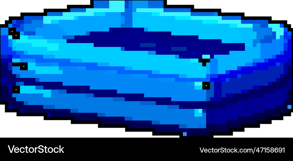 Relax inflatable swimming pool game pixel art Vector Image