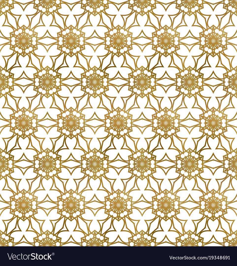 Traditional arabesque seamless pattern repeatable Vector Image