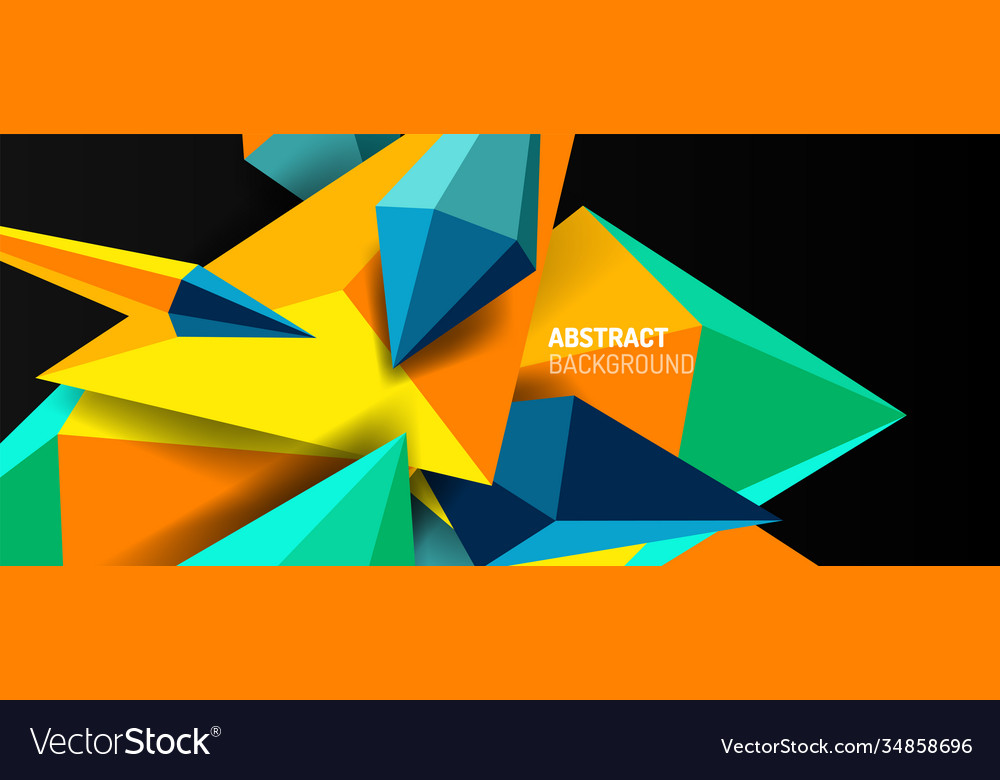 3d low poly abstract shape background Royalty Free Vector