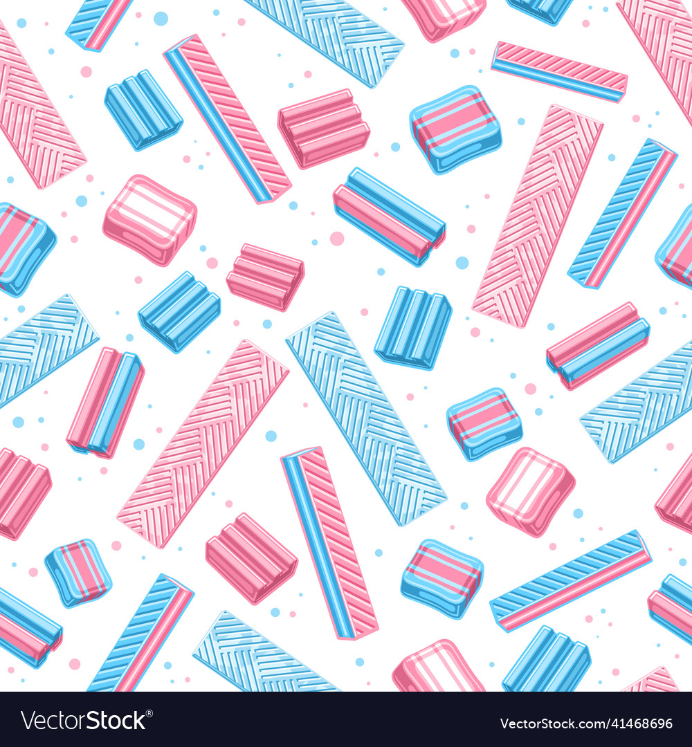 Bubble gum seamless pattern Royalty Free Vector Image