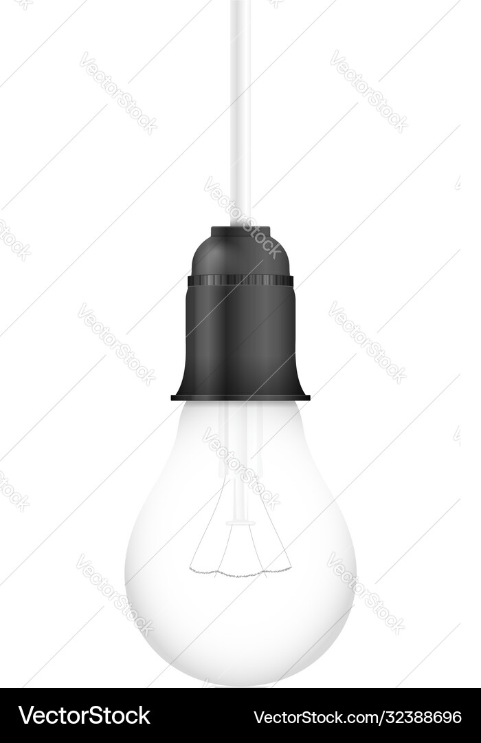 Bulb on white Royalty Free Vector Image - VectorStock