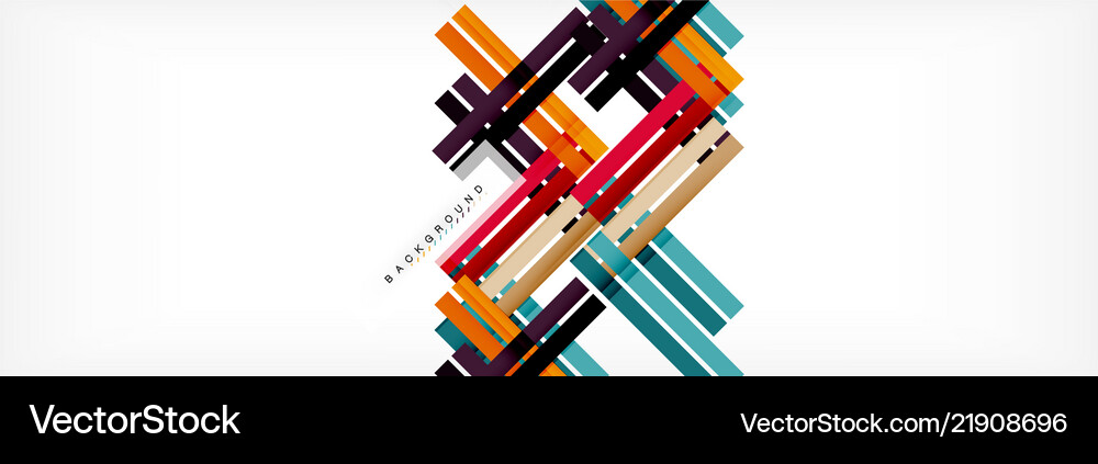 Color stripes and lines geometric abstract Vector Image