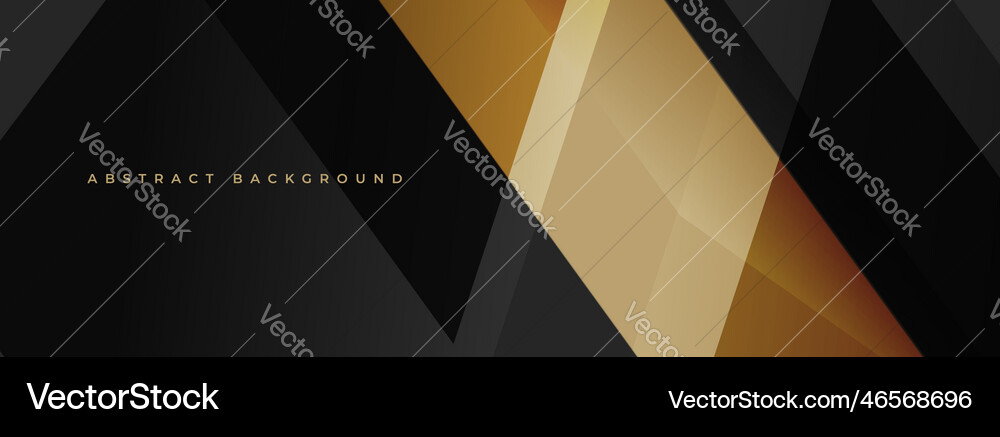Dark modern abstract wide banner with geometric Vector Image