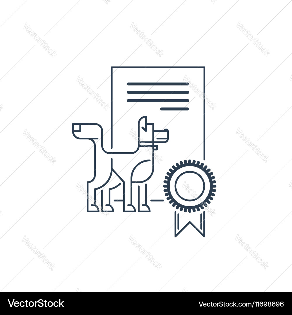 Dog show exhibition event icon Royalty Free Vector Image