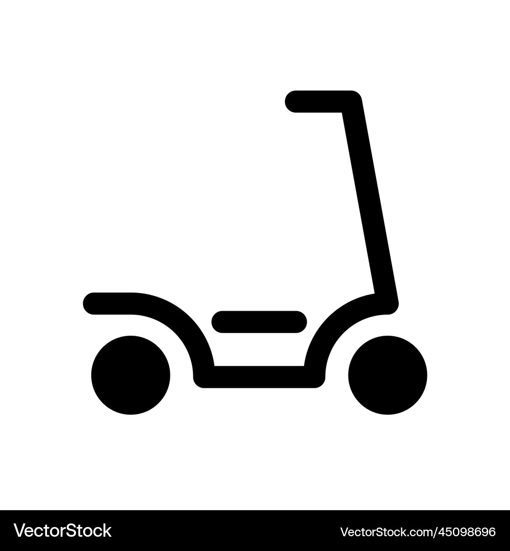 Electric scooter black glyph ui icon Royalty Free Vector