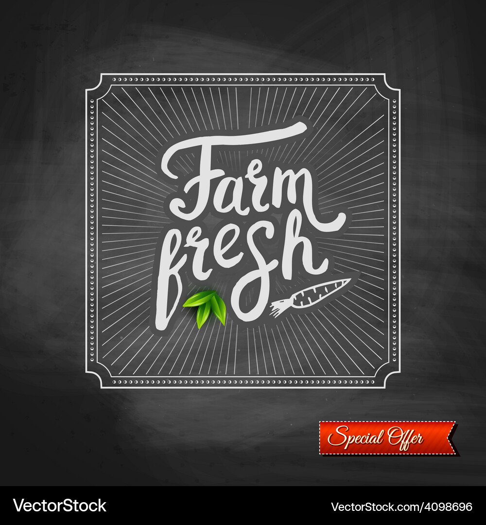 Farm Fresh special offer sign Royalty Free Vector Image