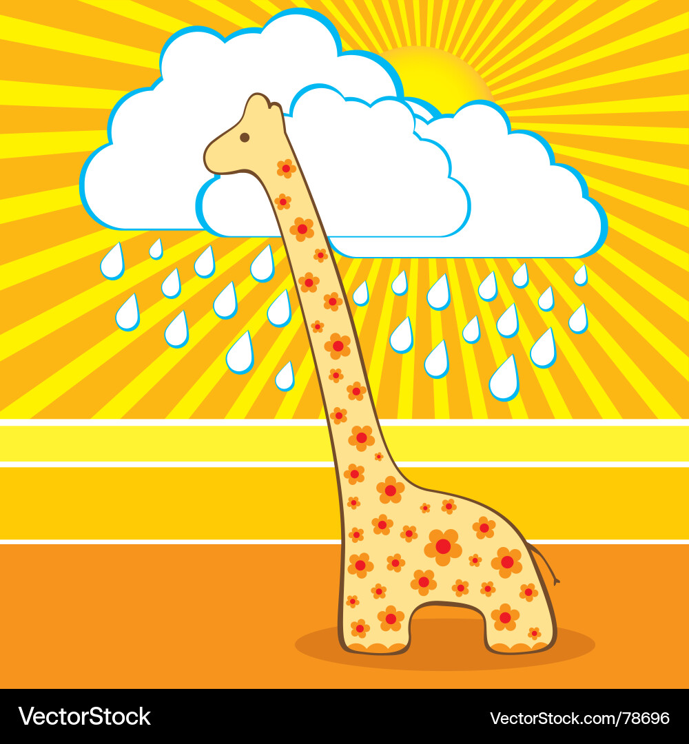 Illustration of the cute giraffe Royalty Free Vector Image