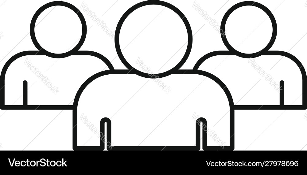 Media audience icon outline style Royalty Free Vector Image