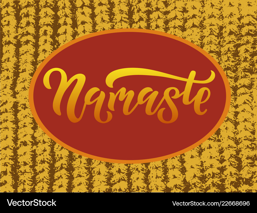 Namaste for invitation poster emblem card Vector Image