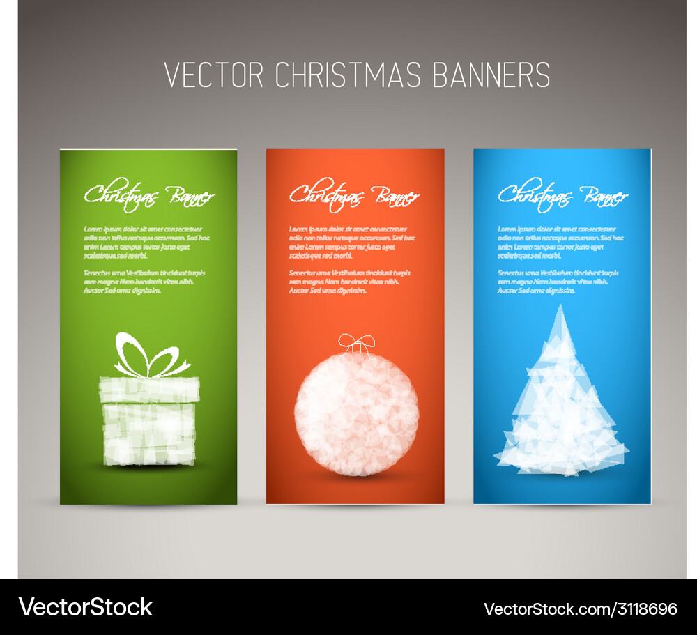 Set of year vertical banners Royalty Free Vector Image