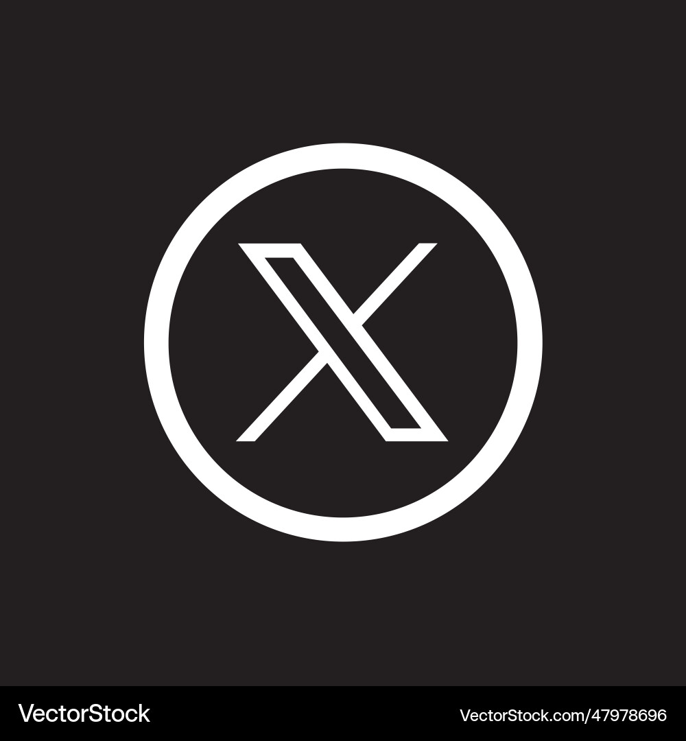 Twitter new name is x logo the twitter Royalty Free Vector