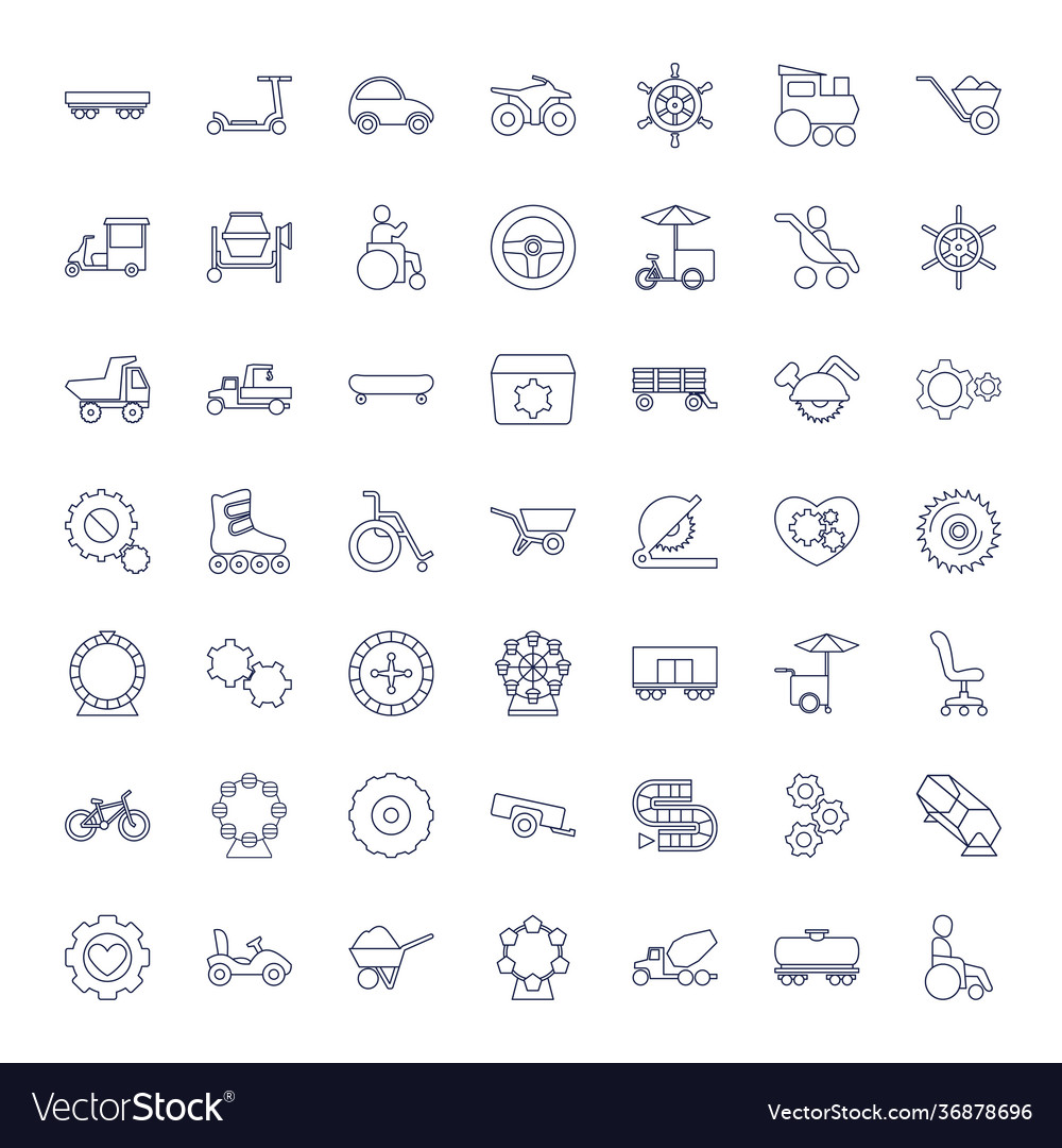 Wheel icons Royalty Free Vector Image - VectorStock
